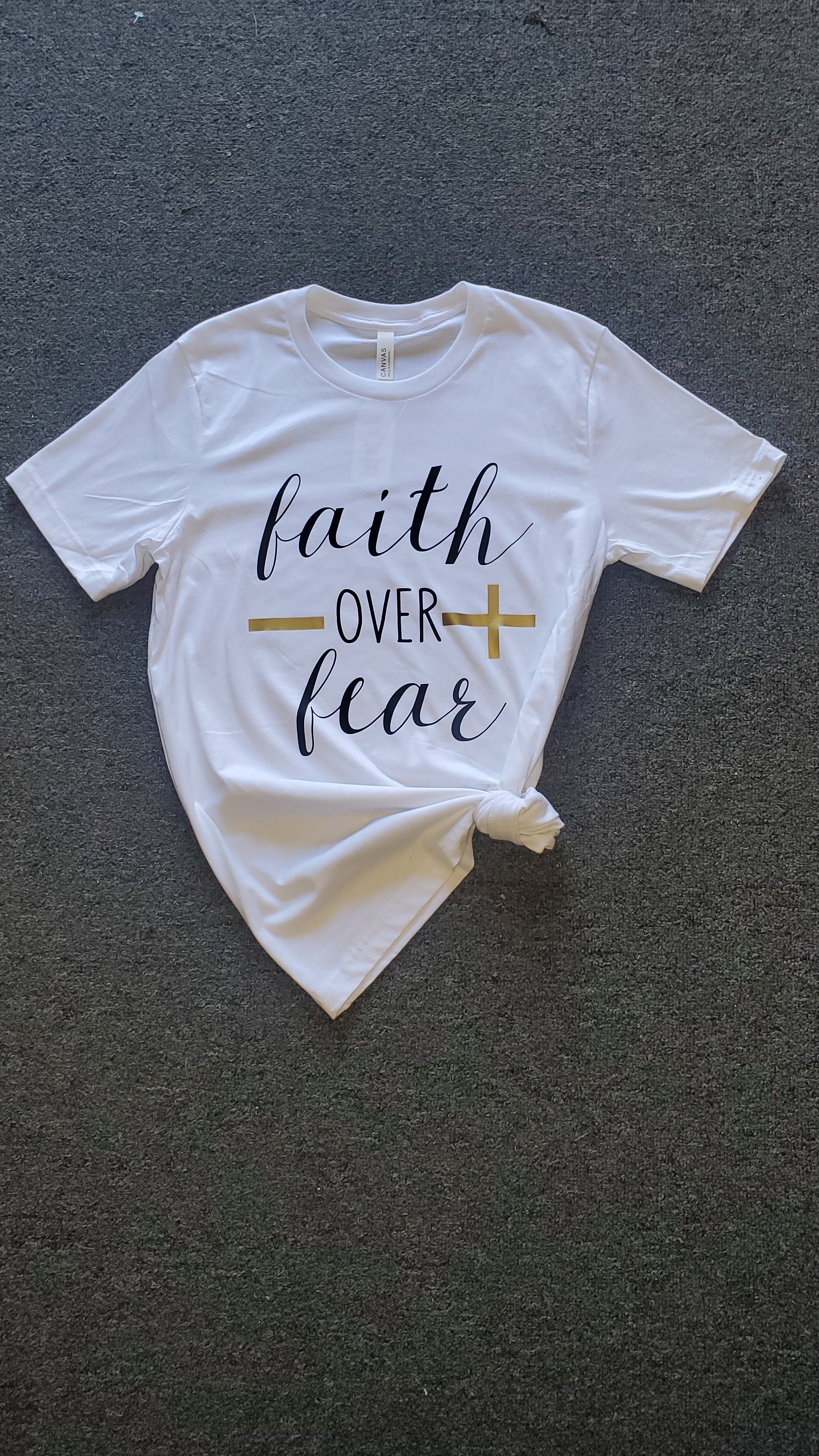 Faith OVER Fear | Spiritual Tee | FAITH | Christian Graphic T-Shirt (G ...